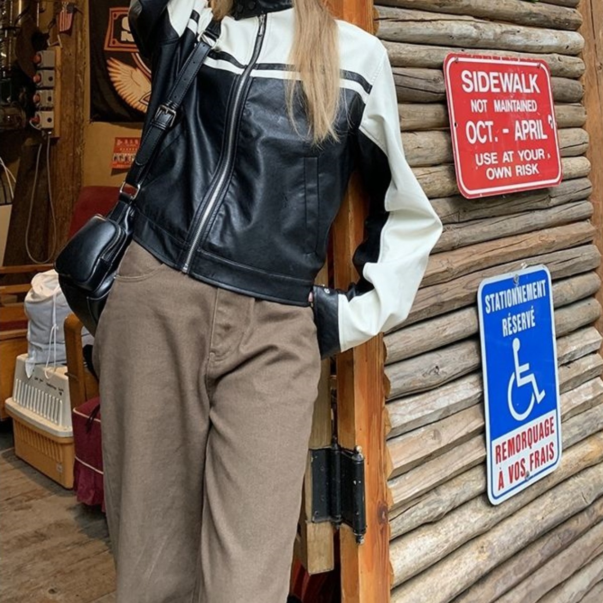 Popular Locomotive American Retro Contrast Color Jacket - CJdropshipping