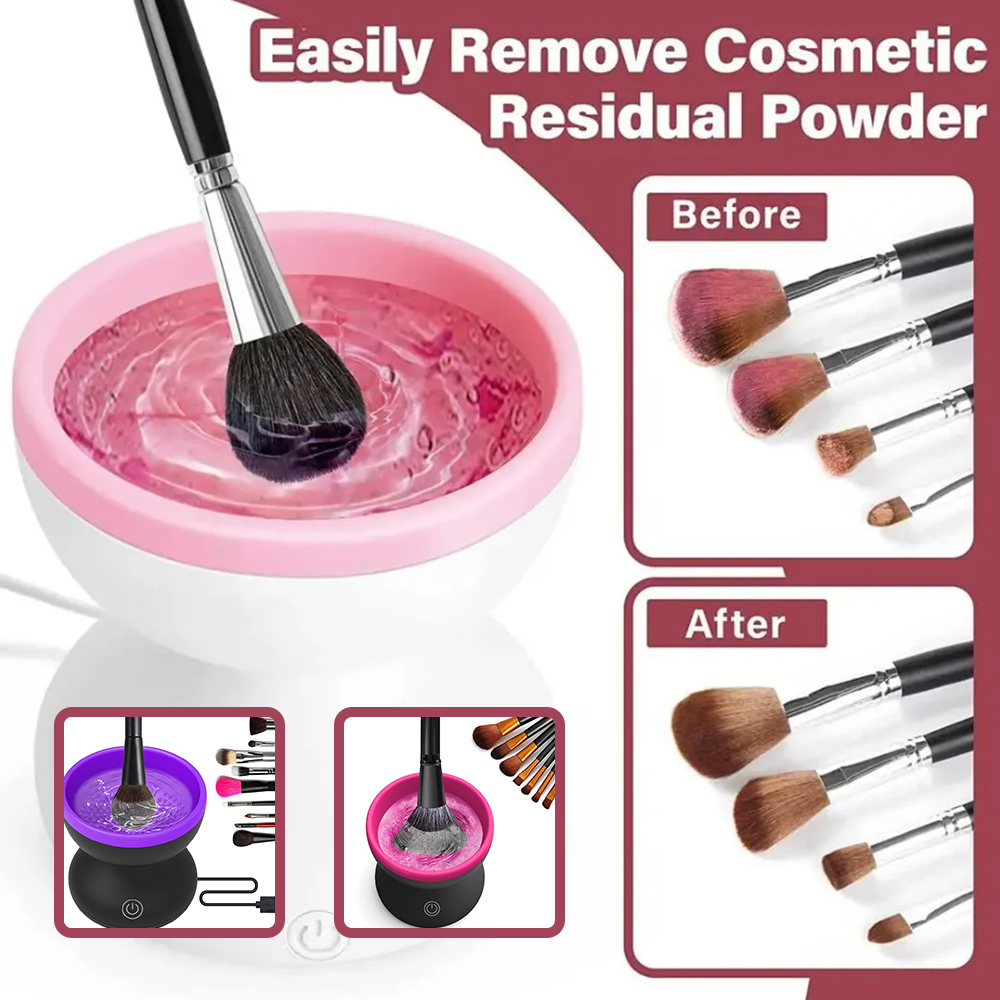 Electric Makeup Brush Cleaner Machine Portable Automatic USB Cosmetic ...
